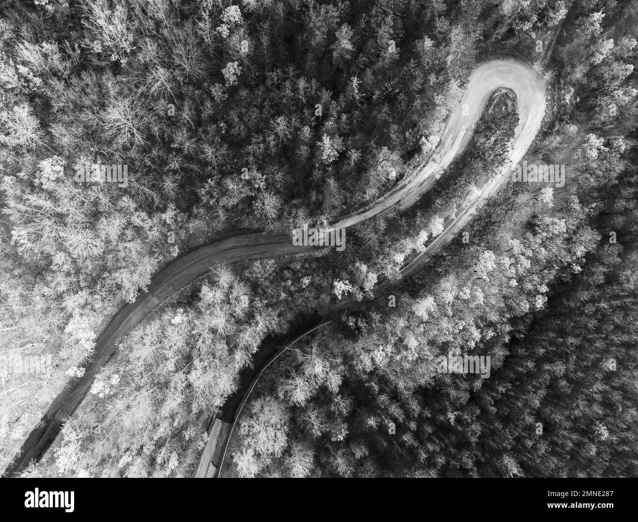 Road top view Black and White Stock Photos & Images - Alamy