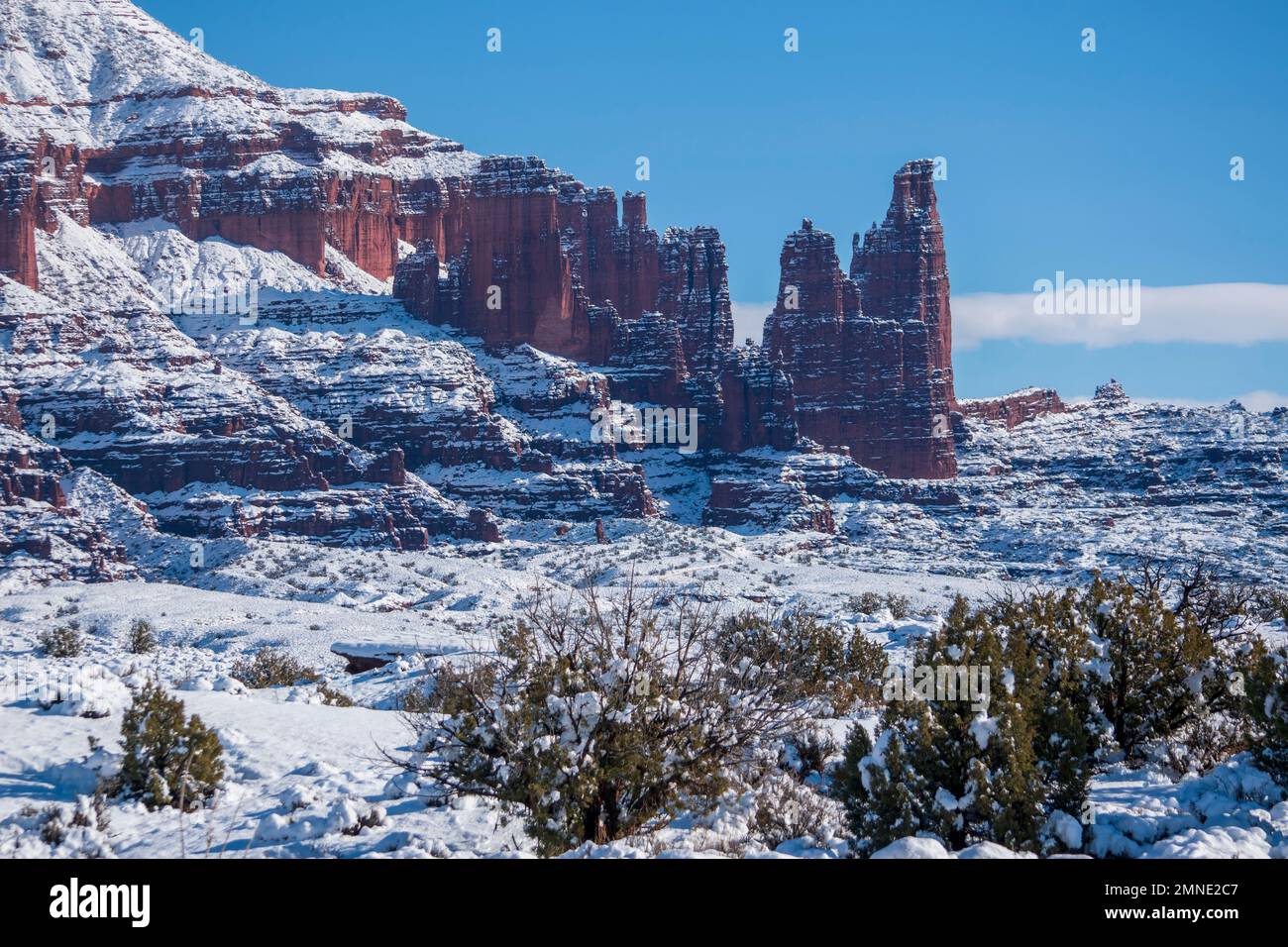 Fisher Towers is well known as a rock climbing destination near Moab ...