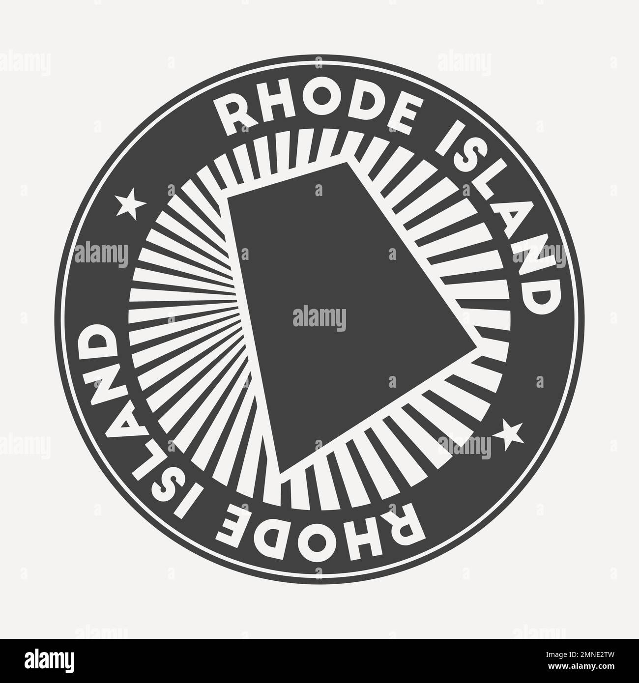 Rhode Island round logo. Vintage travel badge with the circular name ...