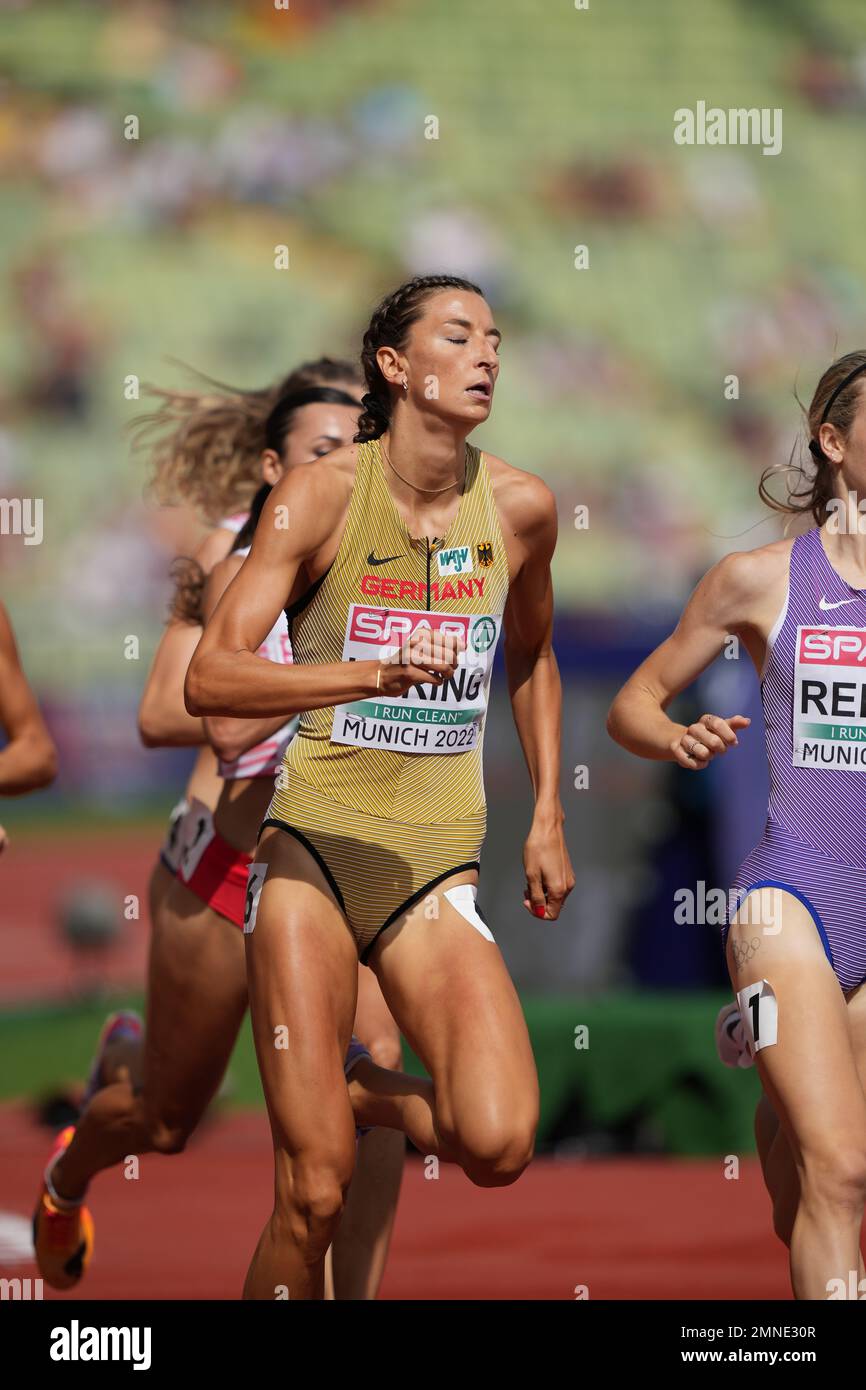 Christina Hering participating in the 800 meters of the European ...