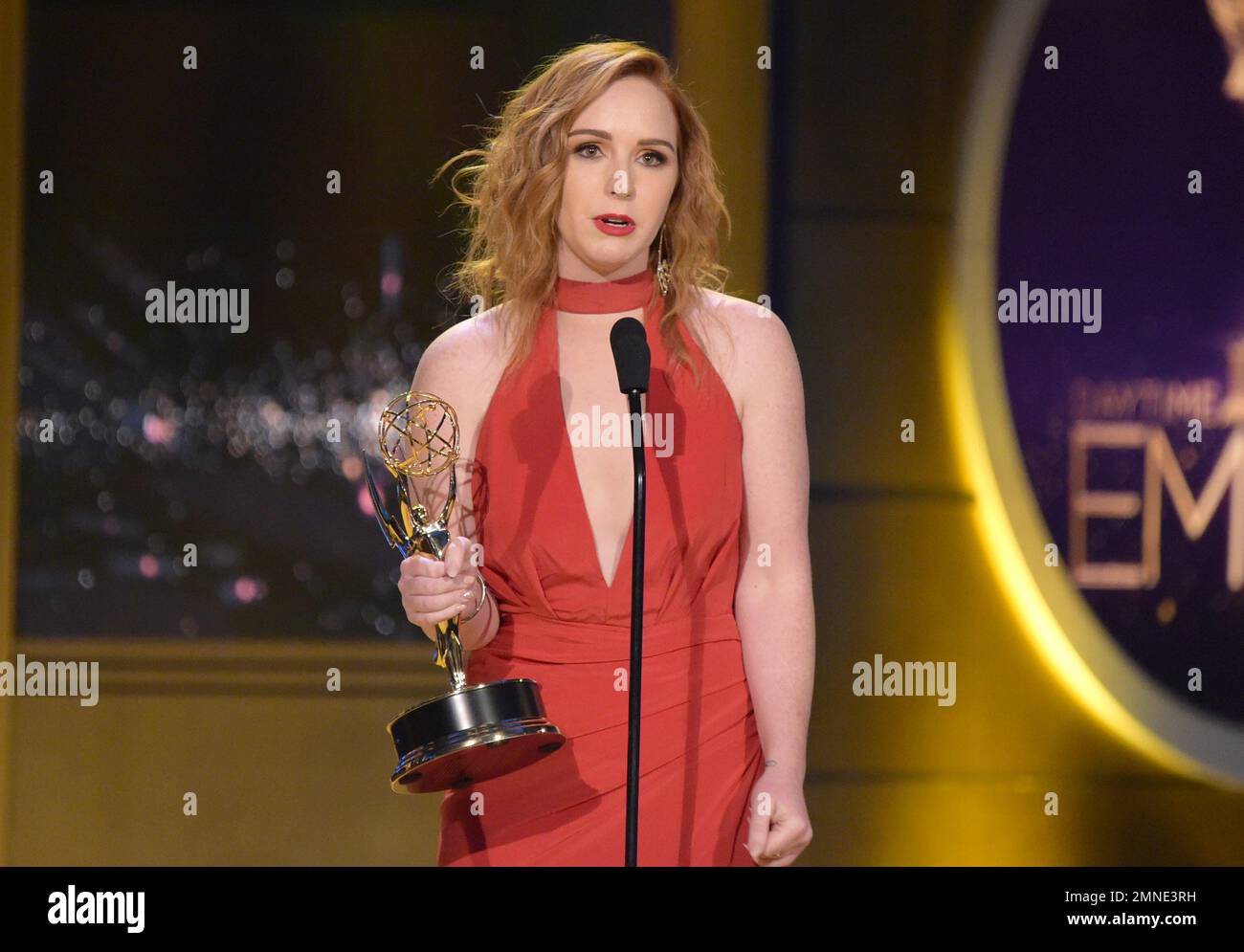 Camryn Grimes accepts the award for outstanding supporting actress in a ...