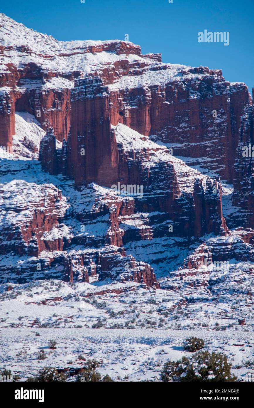 Fisher Towers is well known as a rock climbing destination near Moab ...