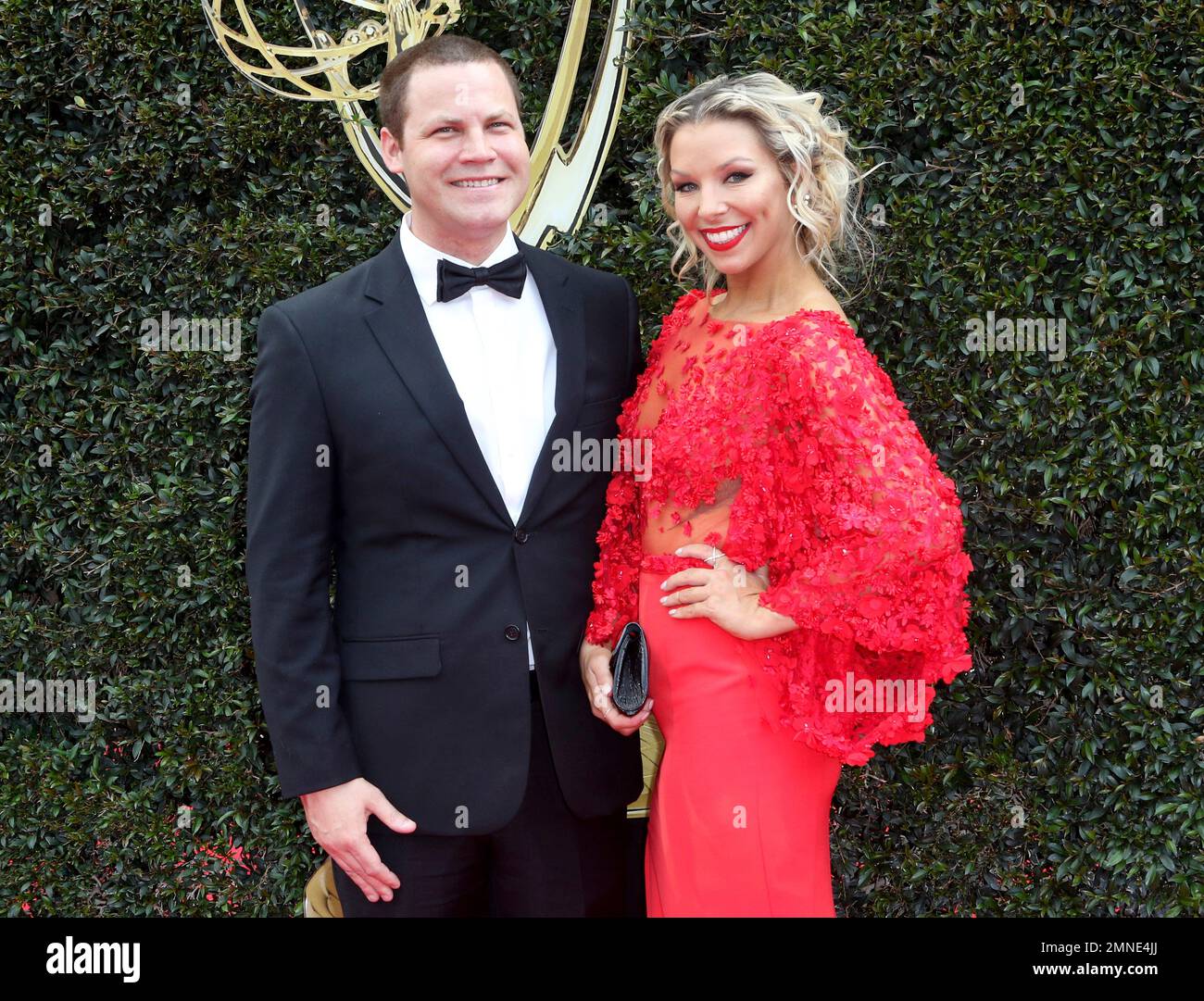 Jared Safier, left, and Tara Talkington arrive at the 45th annual ...