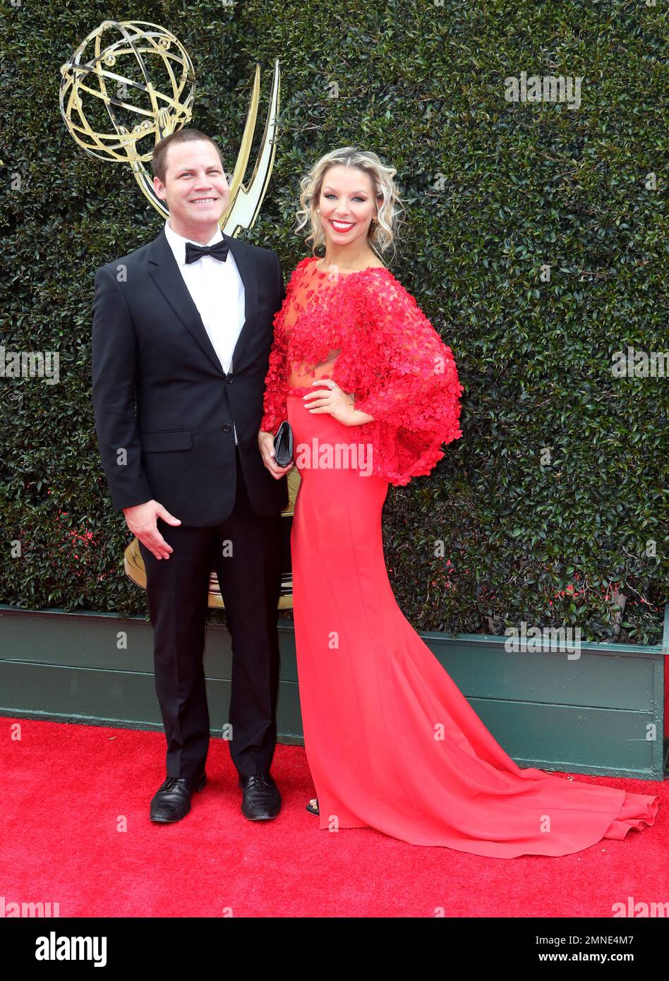 Jared Safier, left, and Tara Talkington arrive at the 45th annual ...