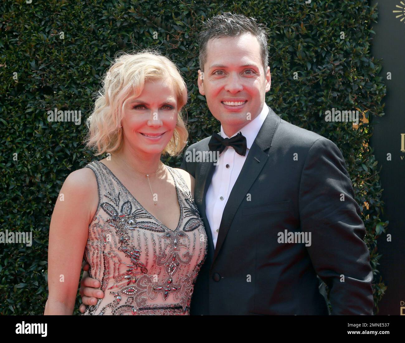 Katherine Kelly Lang, left, and Dominique Zoida arrive at the 45th annual Daytime Emmy Awards at ...