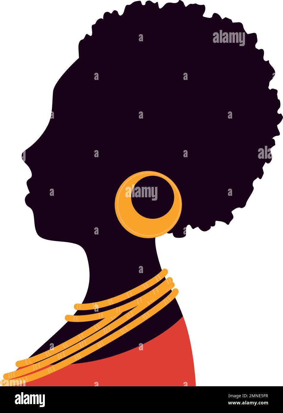 Isolated cute afro american girl character avatar Vector Stock Vector ...