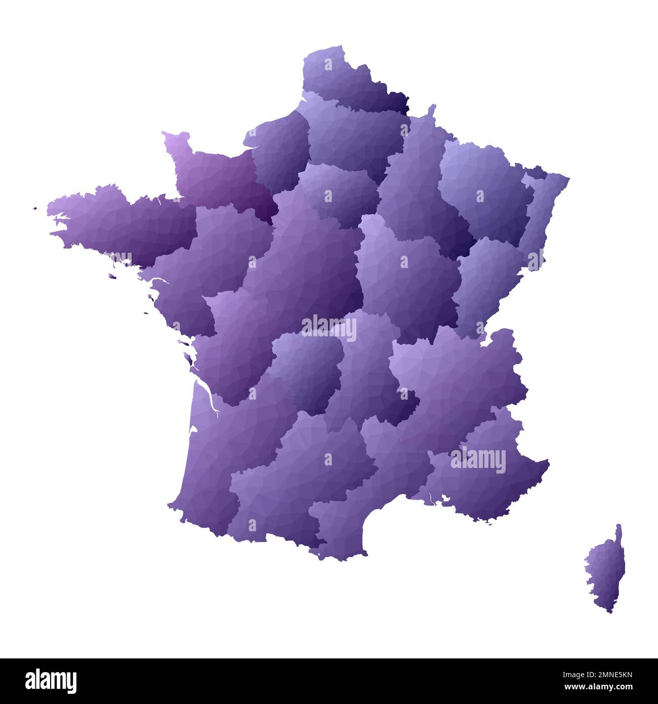 France map. Geometric style country outline. Interesting violet vector ...