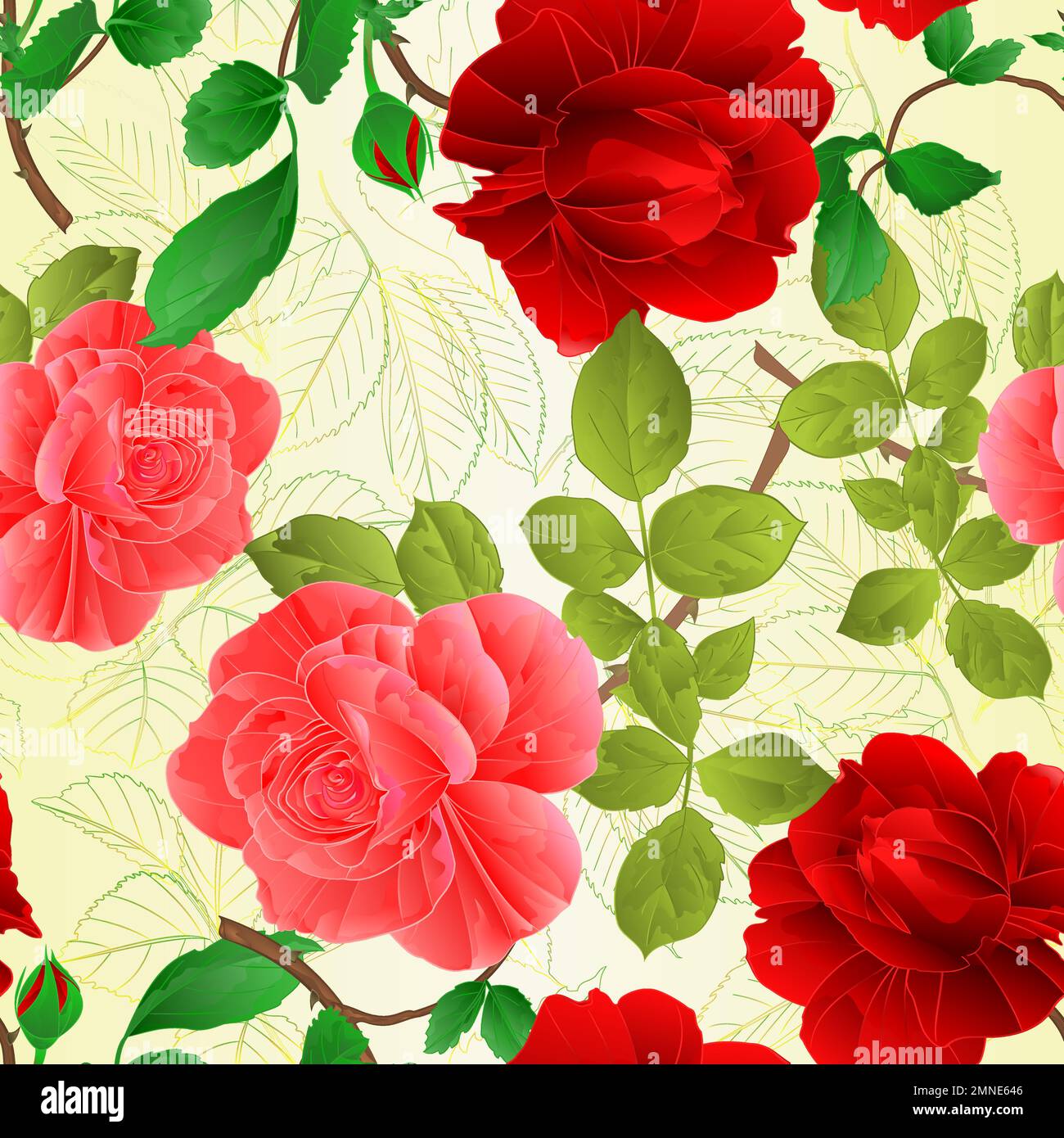 Rose stems Stock Vector Images - Alamy