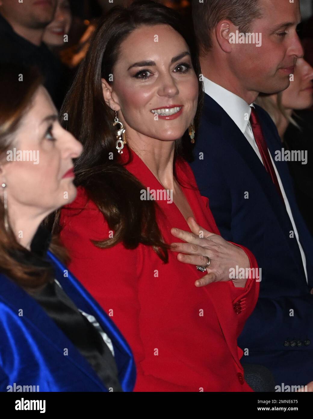 The Prince and Princess (second left) of Wales attending a pre-campaign ...
