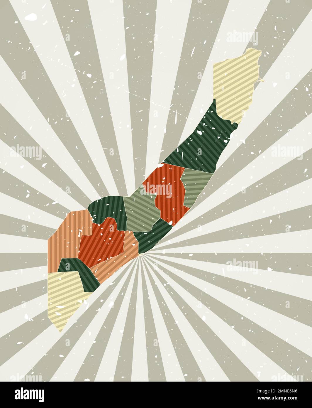 Somalia vintage map. Grunge poster with map of the country in retro ...
