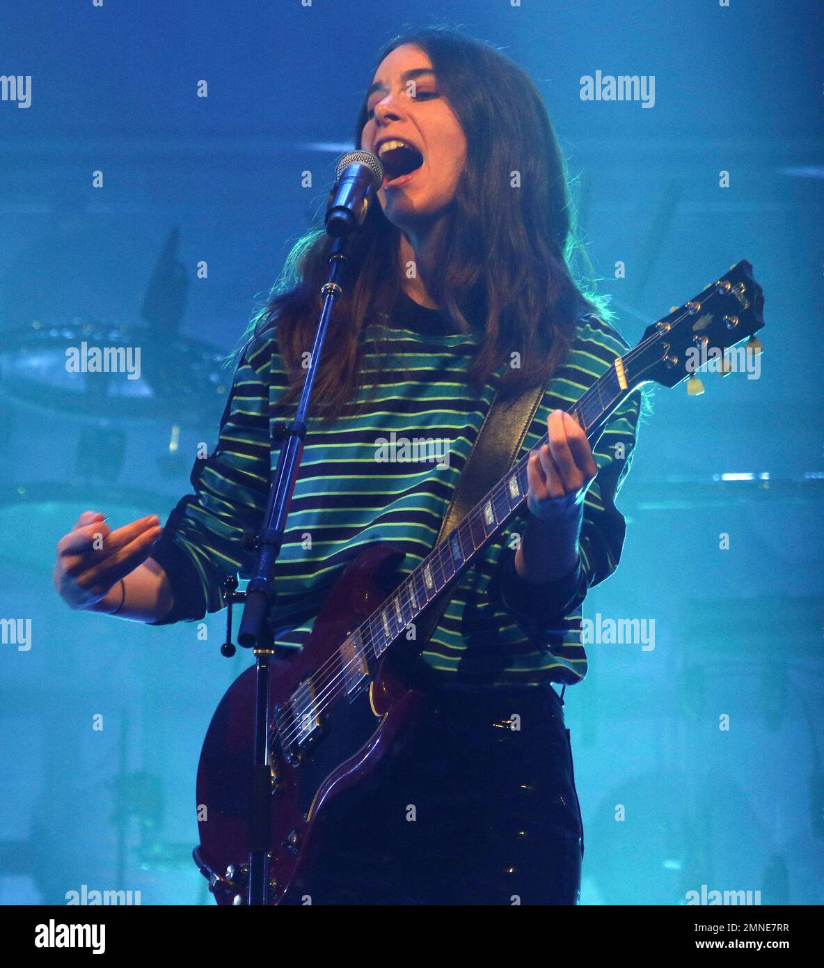 Danielle Haim with HAIM performs during the Sister Sister Sister Tour ...