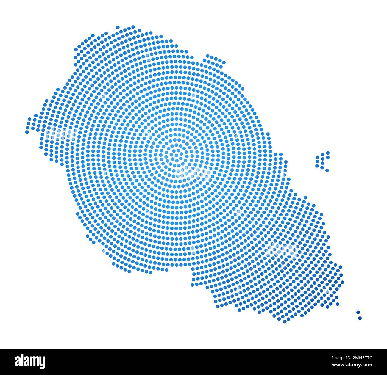 Graciosa dotted map. Digital style shape of Graciosa. Tech icon of the ...