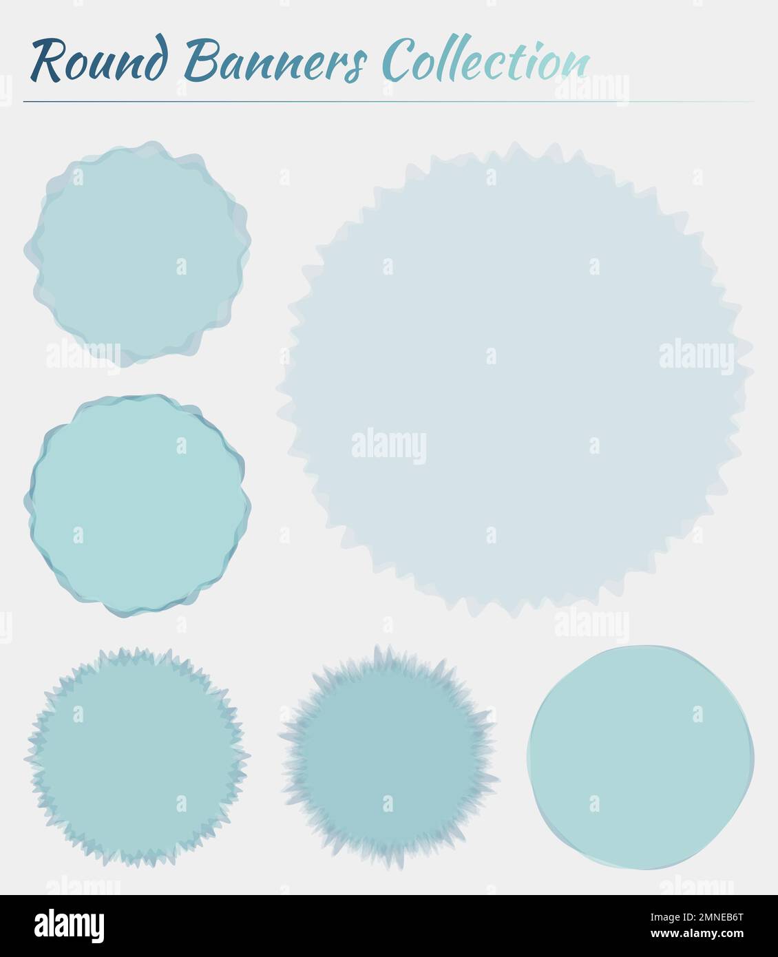 Colorful round abstract shapes. Circular backgrounds in teal colors ...