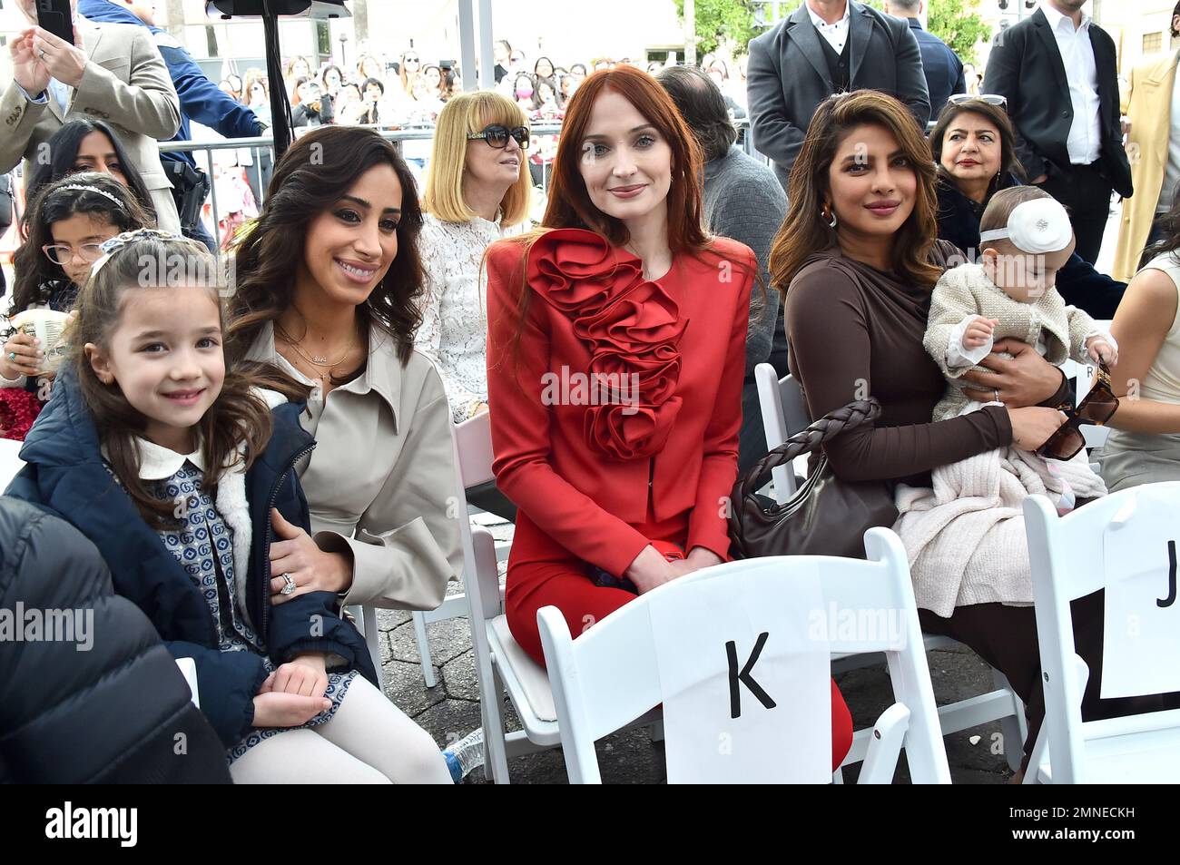 Valentina Angelina Jonas, from left, Danielle Jonas, Sophie Turner ...