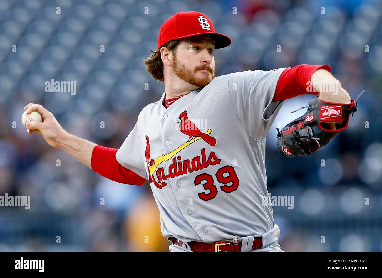 St. Louis Cardinals starting pitcher Miles Mikolas throws against the ...