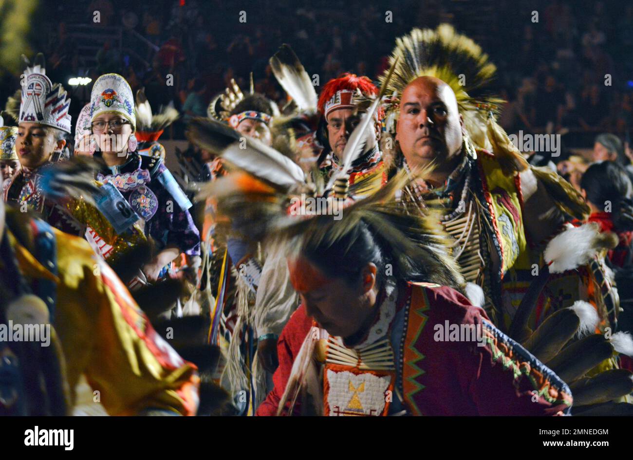 Dancers enter at the Gathering of Nations, one of the world's largest ...