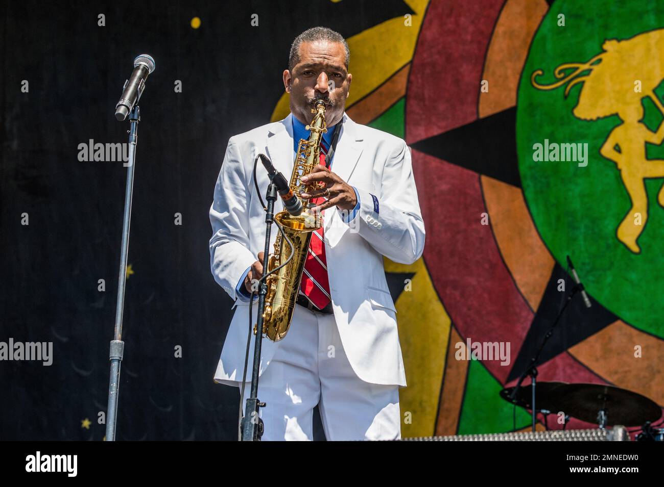 Big Chief Donald Harrison performs at the New Orleans Jazz and Heritage ...