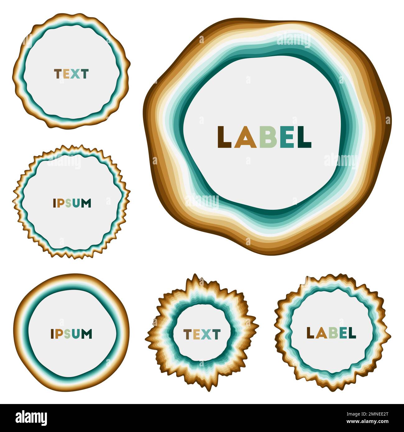 Round labels. Appealing circular backgrounds. Powerful vector ...