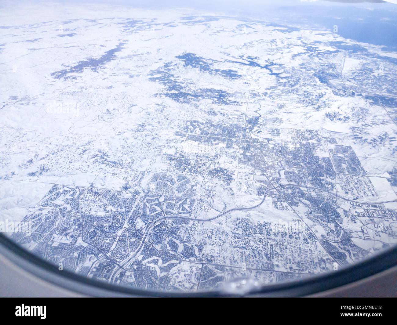 Aerial view of the town of Parker, Colorado, USA in winter Stock Photo ...