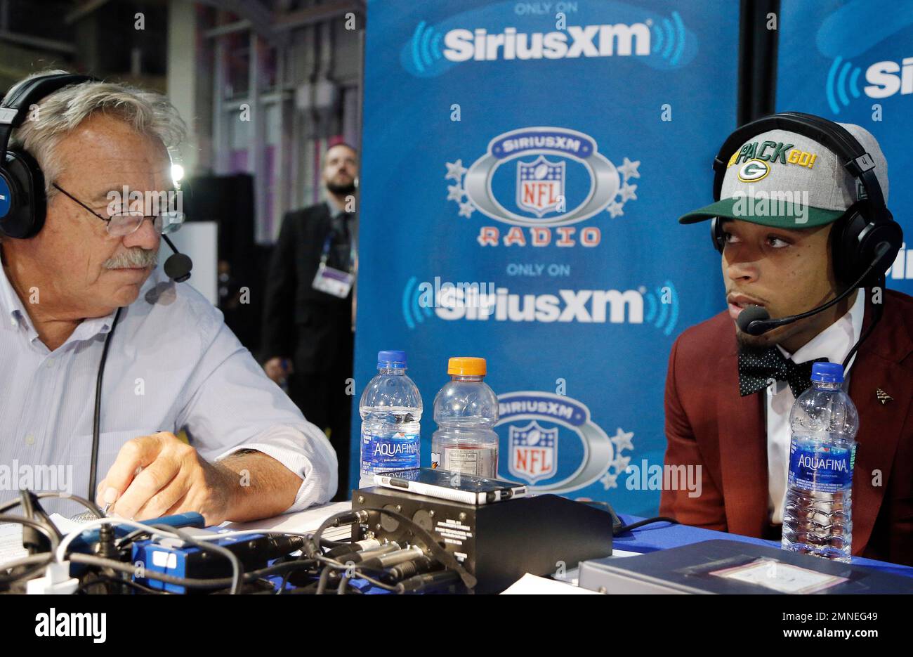 Green Bay Packers draftee cornerback Jaire Alexander, right, on air ...