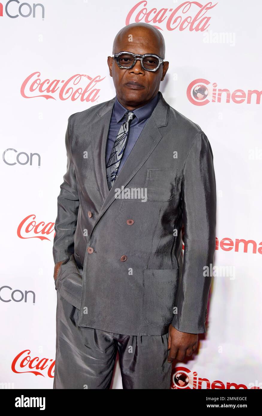 Samuel L. Jackson, recipient of the Cinema Icon award, poses at the ...