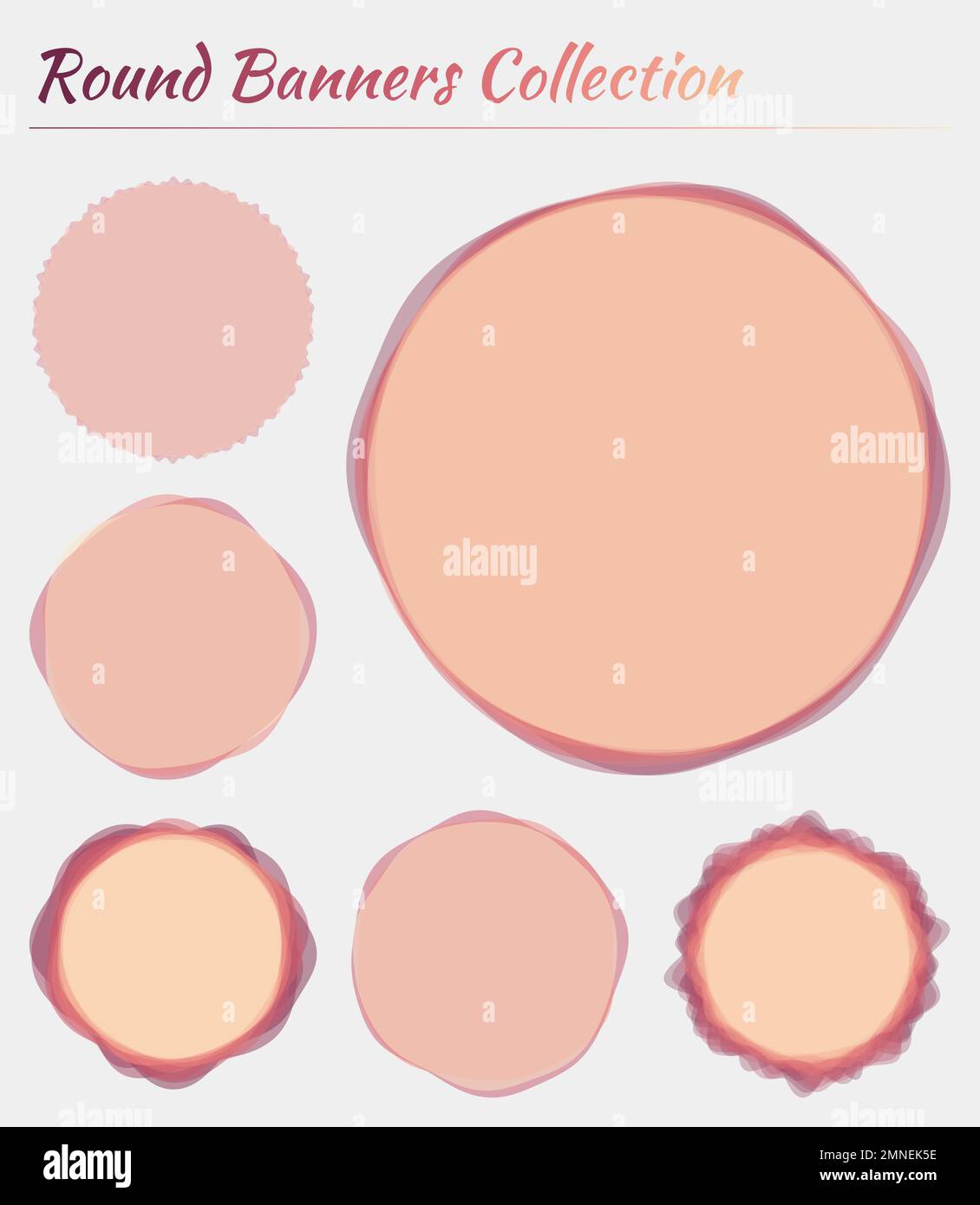 Abstract round labels. Circular backgrounds in yellow and pink colors ...