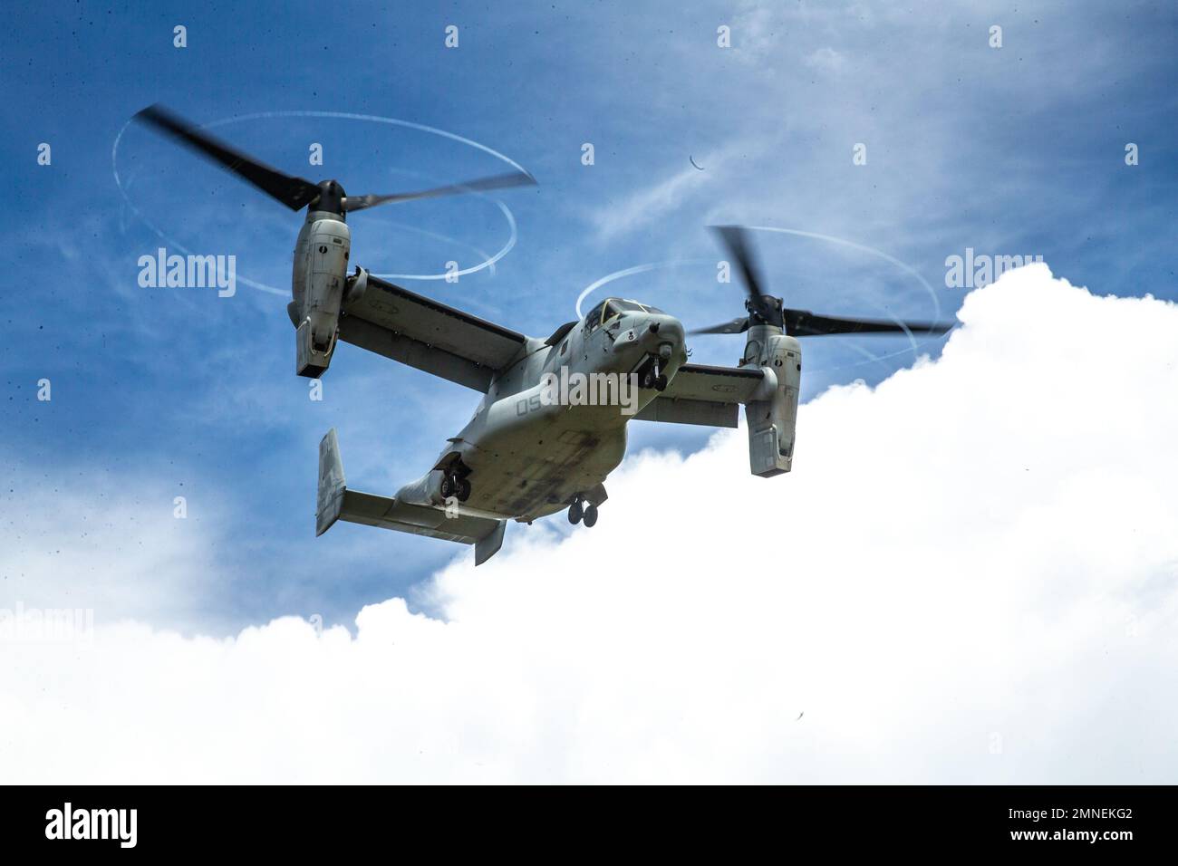 A U.S. Marine Corps MV-22B Osprey with Marine Medium Tiltrotor Squadron ...