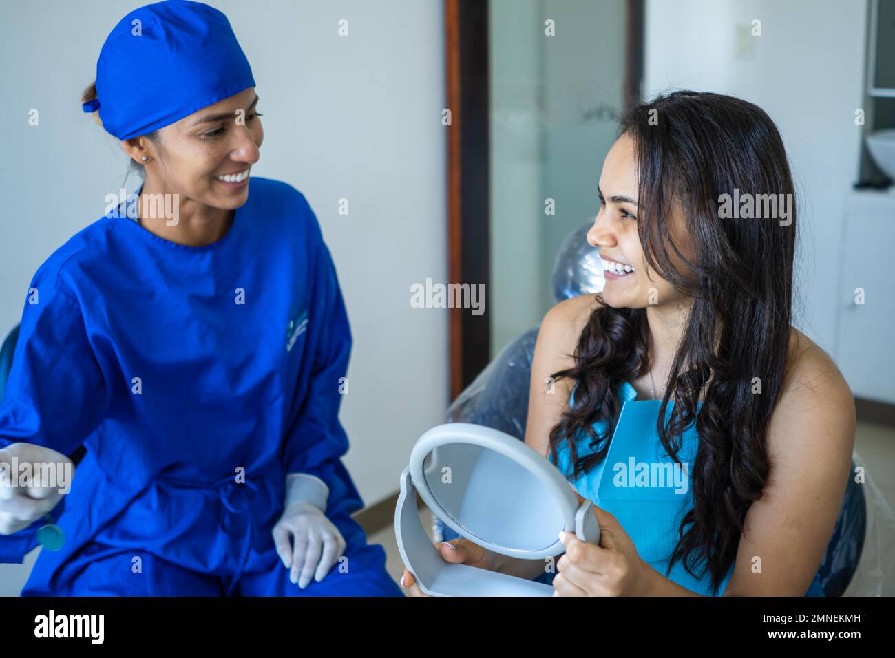 Female doctor talking orthodontic treatment hi-res stock photography ...