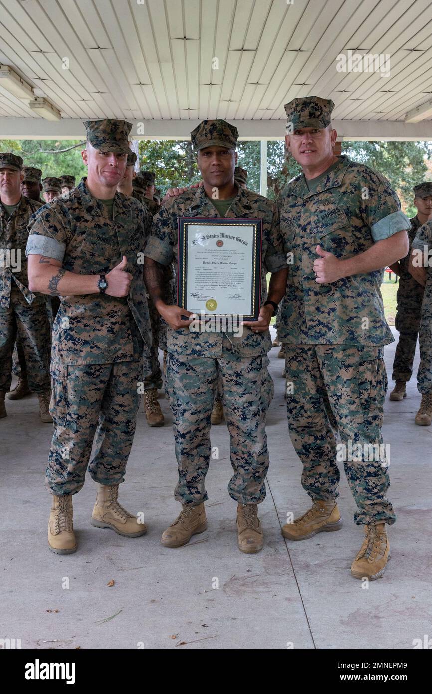 U.S. Marine MSgt. Emanuel Nanjejackson, a Tampa, Florida native, an ...