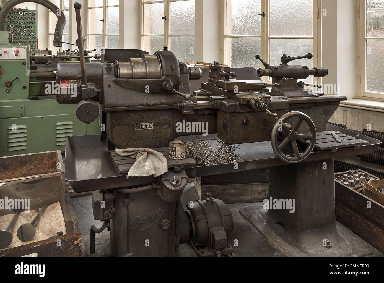Lathe of a former valve factory, today industrial museum, Lauf an der ...