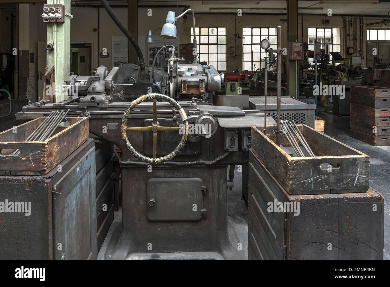 Lathe of a former valve factory, today industrial museum, Lauf an der ...