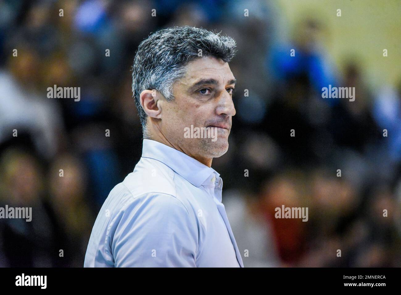 Palasport, Cisterna, Italy, January 29, 2023, Coach Andrea Giani (Valsa ...