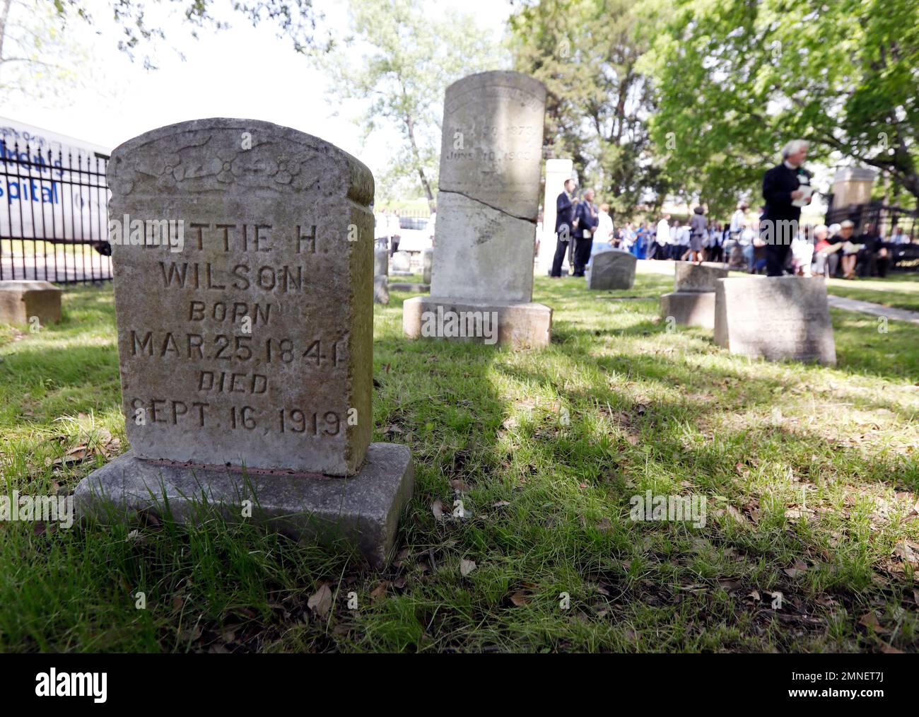 Historical grave markers dot the University of Mississippi Medical ...