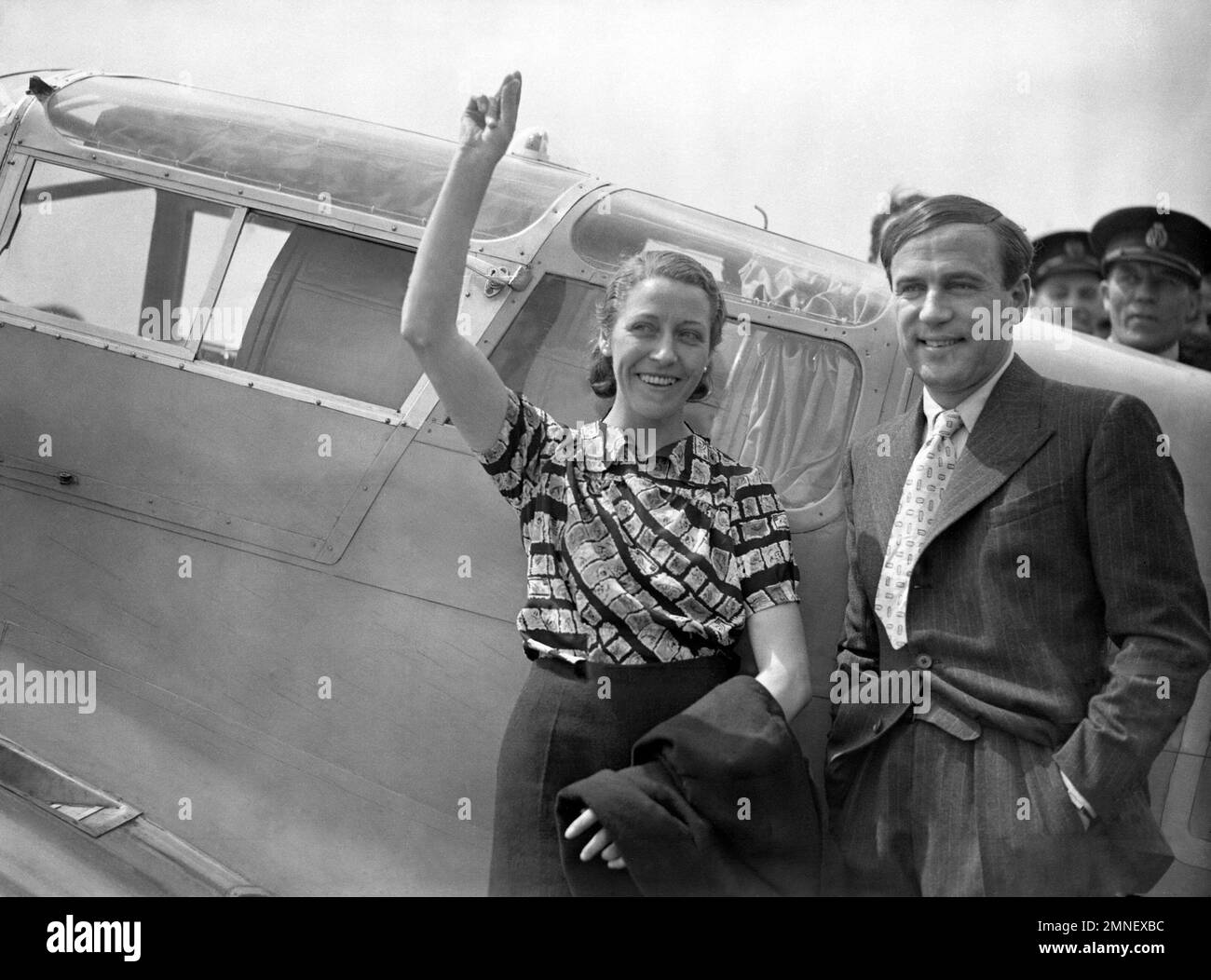 A vast crowd waited for aviator Amy Johnson on her return to the UK ...