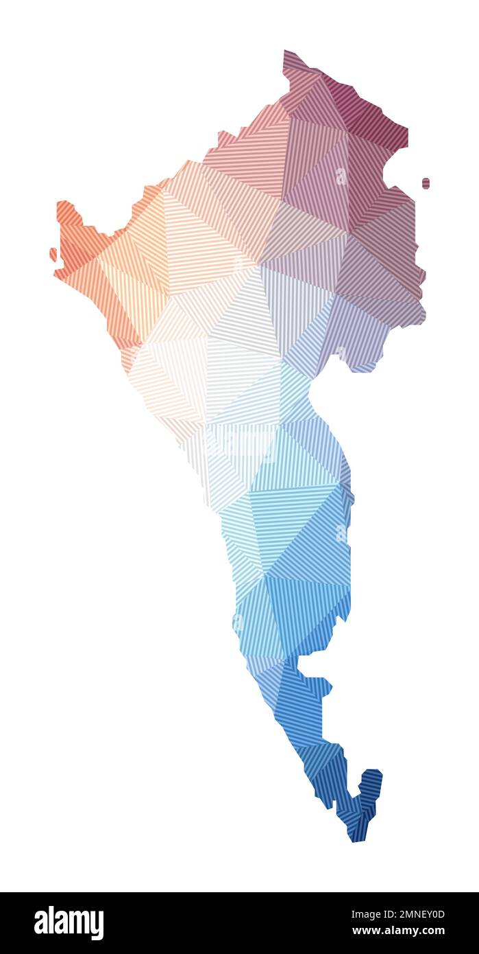 Map of Coron Island. Low poly illustration of the island. Geometric ...