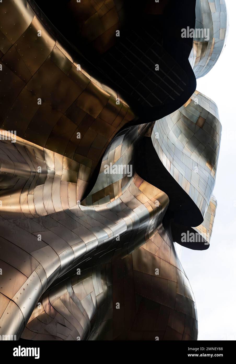 Corrugated exterior facade, detail, Museum of Pop Culture, MoPOP ...