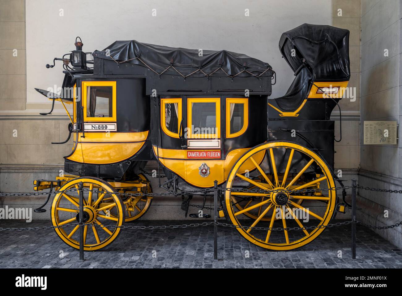 Old stagecoach, Swiss National Museum, Zurich, Switzerland Stock Photo ...