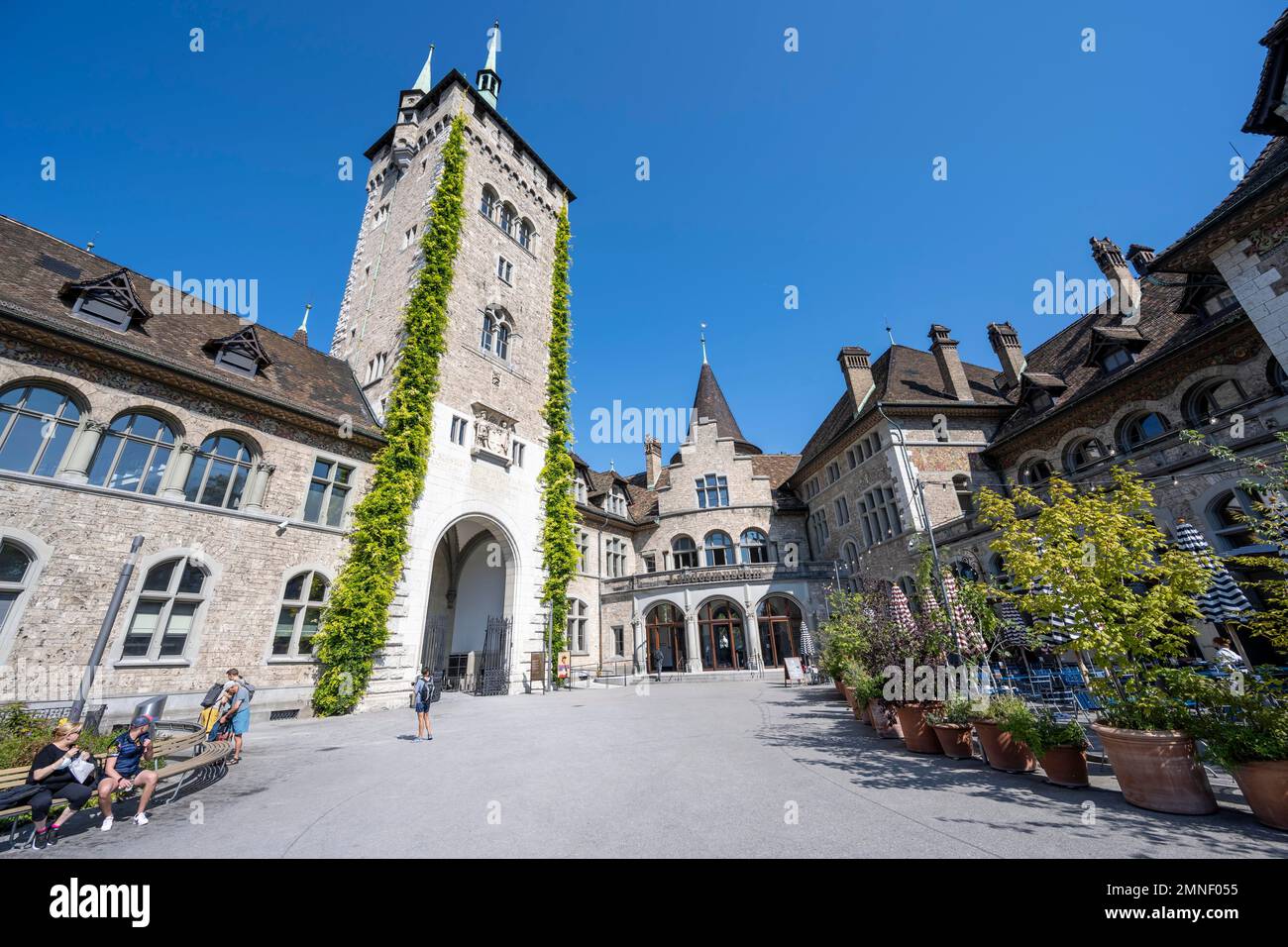 Clock Tower, Swiss National Museum, Zurich, Switzerland Stock Photo - Alamy