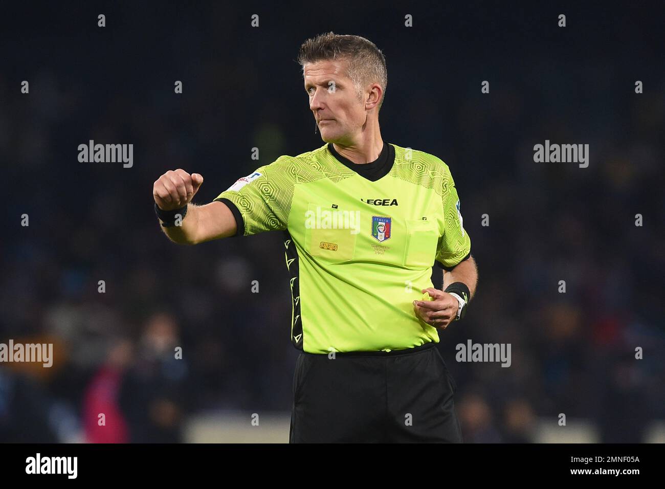 Naples, Italy. 29 Jan, 2023. Referee Daniele Orsato during the Serie A ...