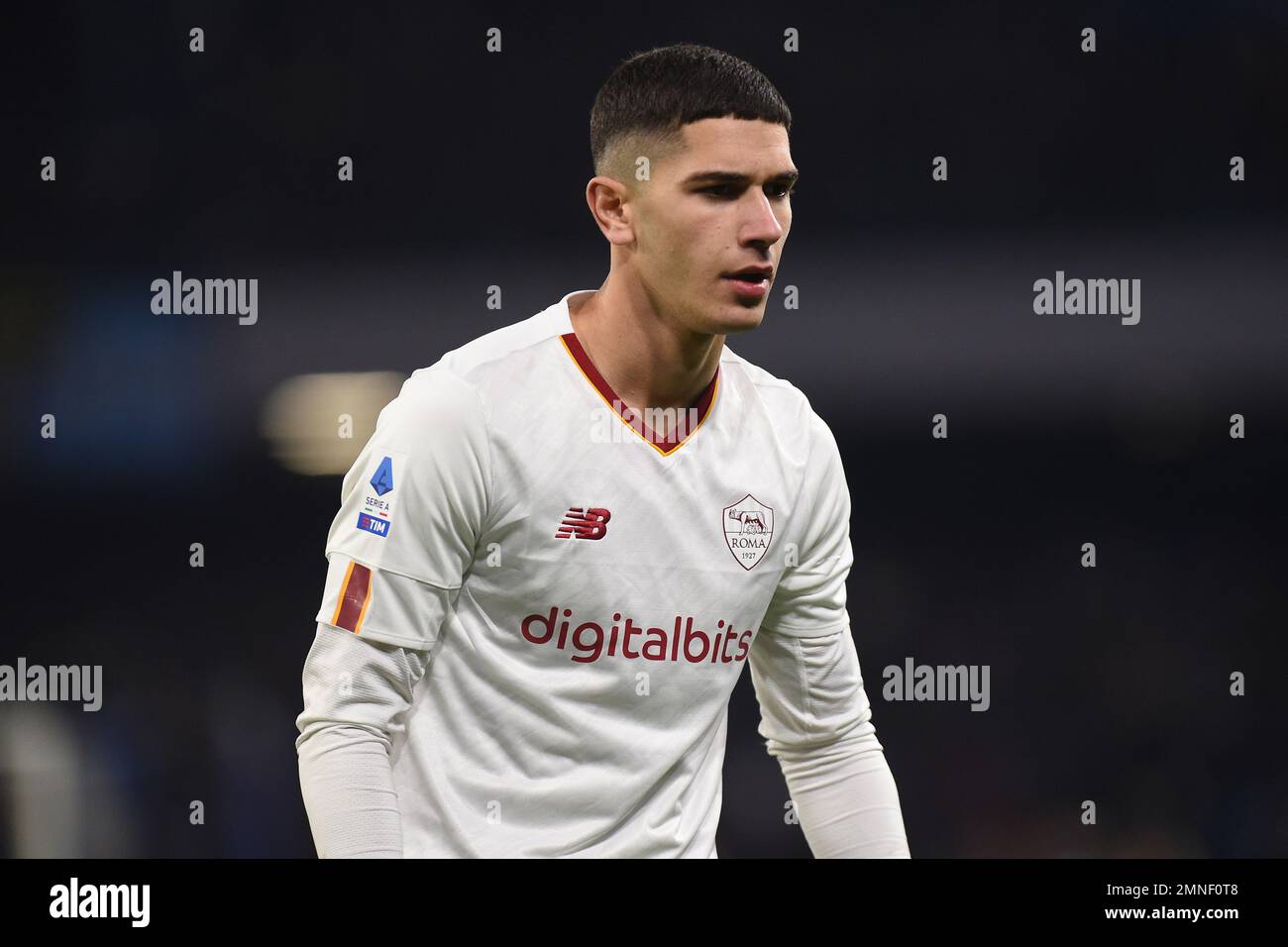 Naples, Italy. 29 Jan, 2023. Cristian Volpato of AS Roma during the ...