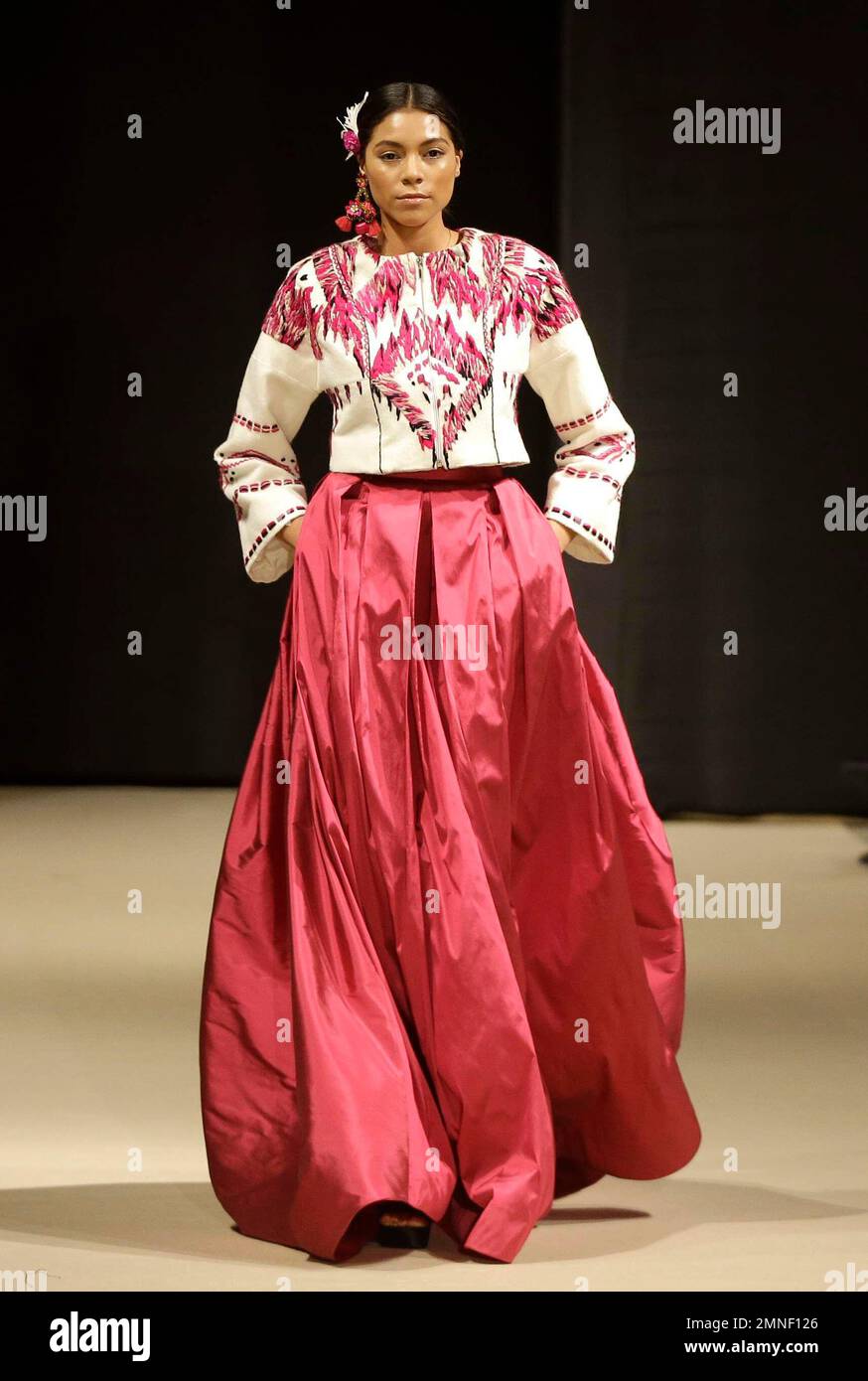 A model wears a creation from the Anis Samanez autumn/winter collection ...