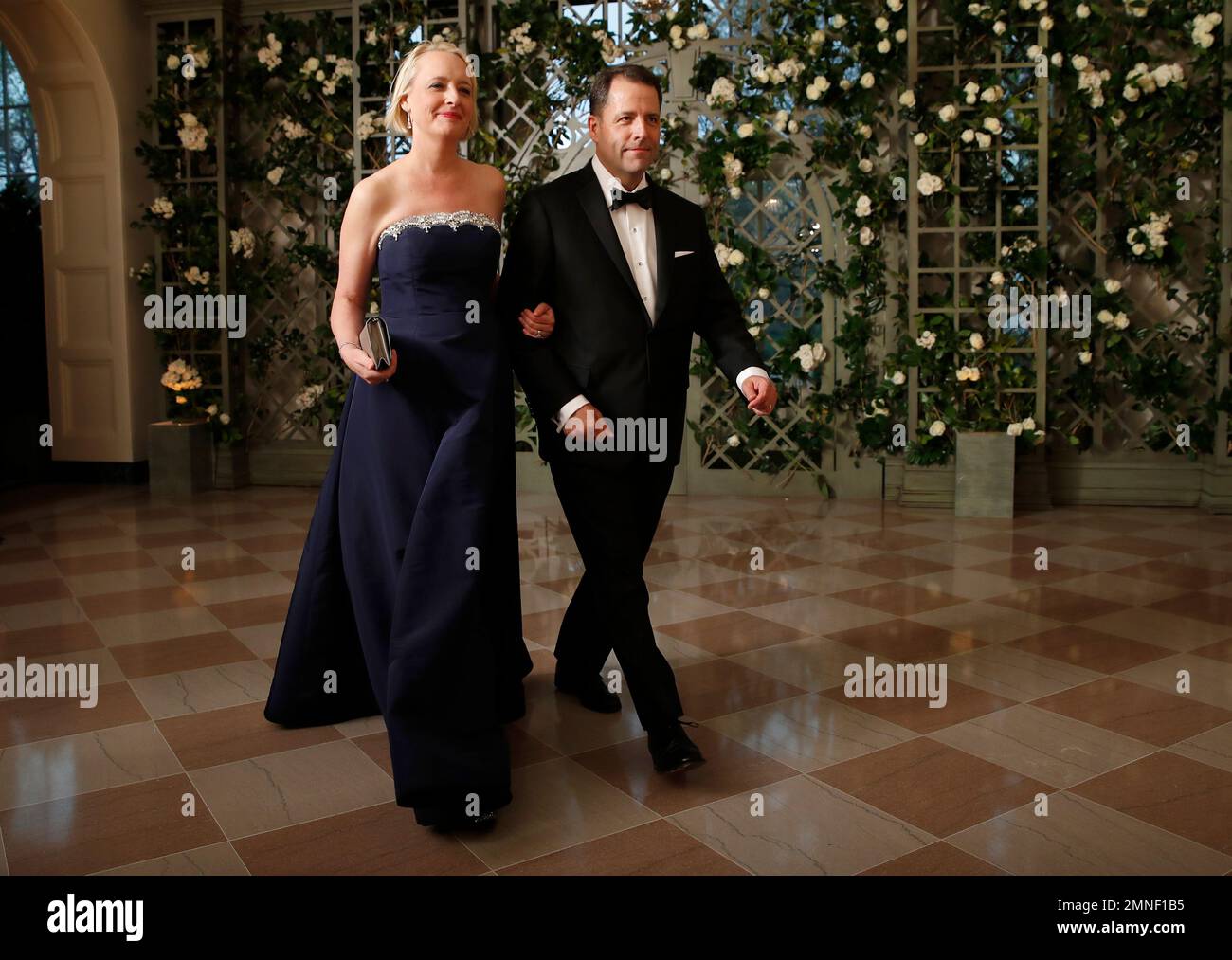 Julie Sweet and Chad Sweet arrive for a State Dinner with French ...