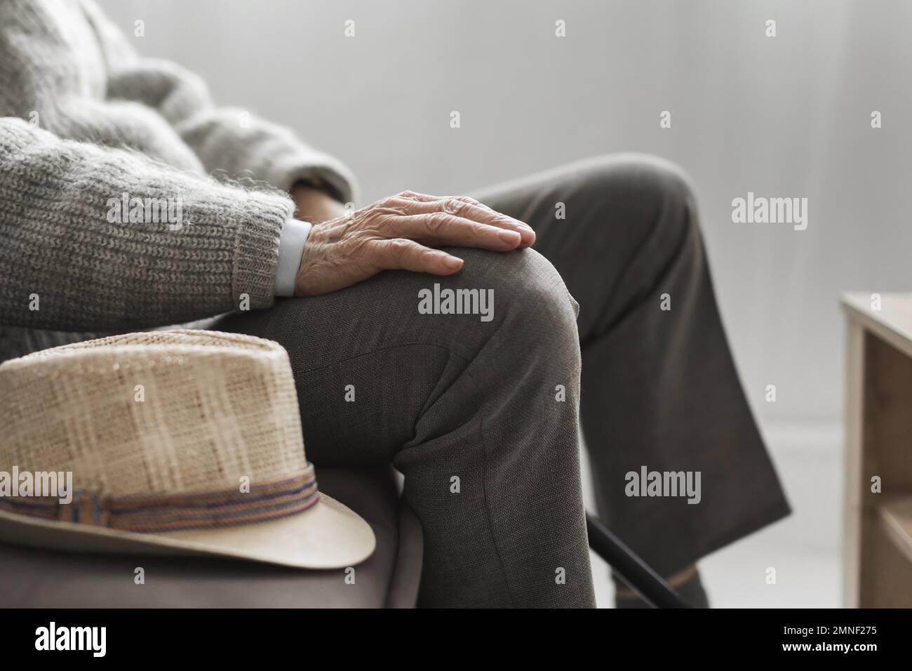 side view man with his hat nursing home. Resolution and high quality ...