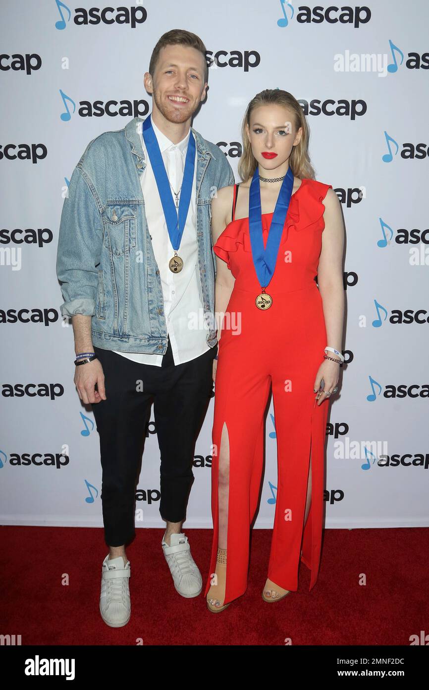 Jackson Foote, left, and Emma Lov Block, both members of the pop duo ...