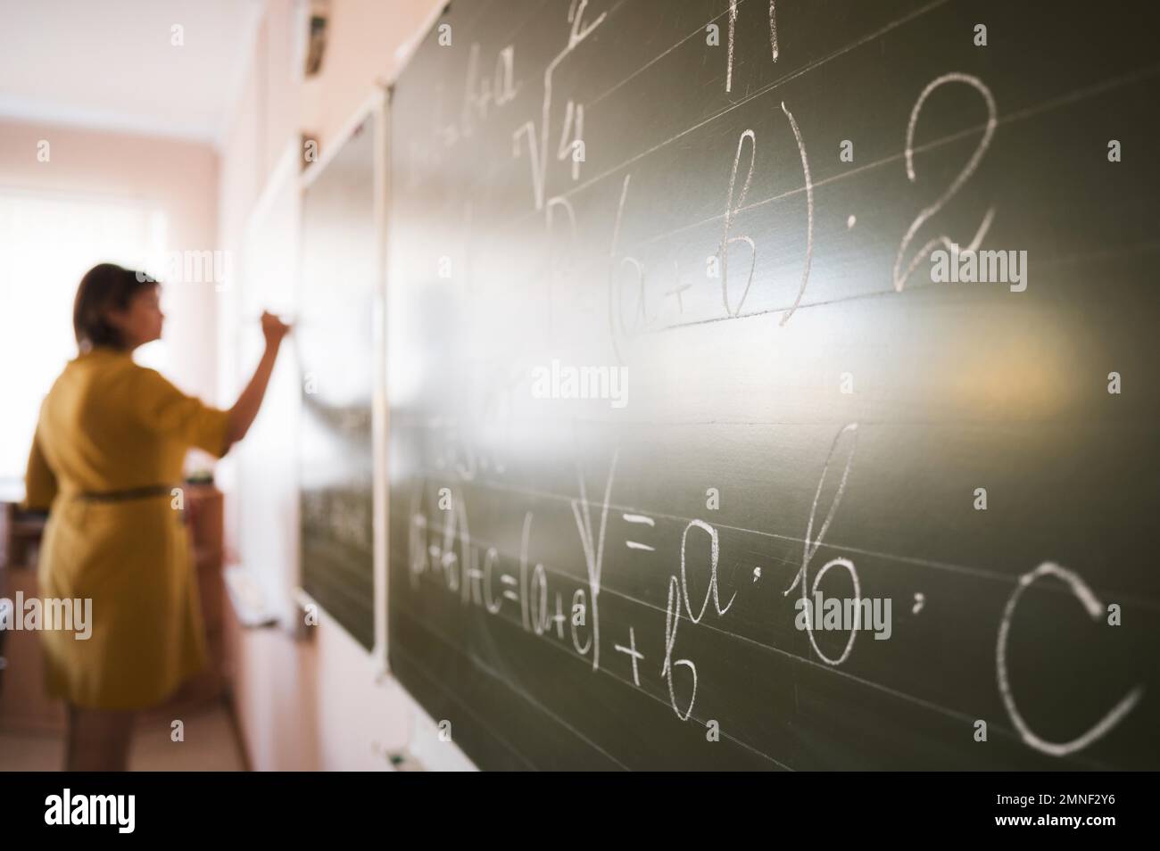 portrait teacher writing chalkboard. Resolution and high quality ...