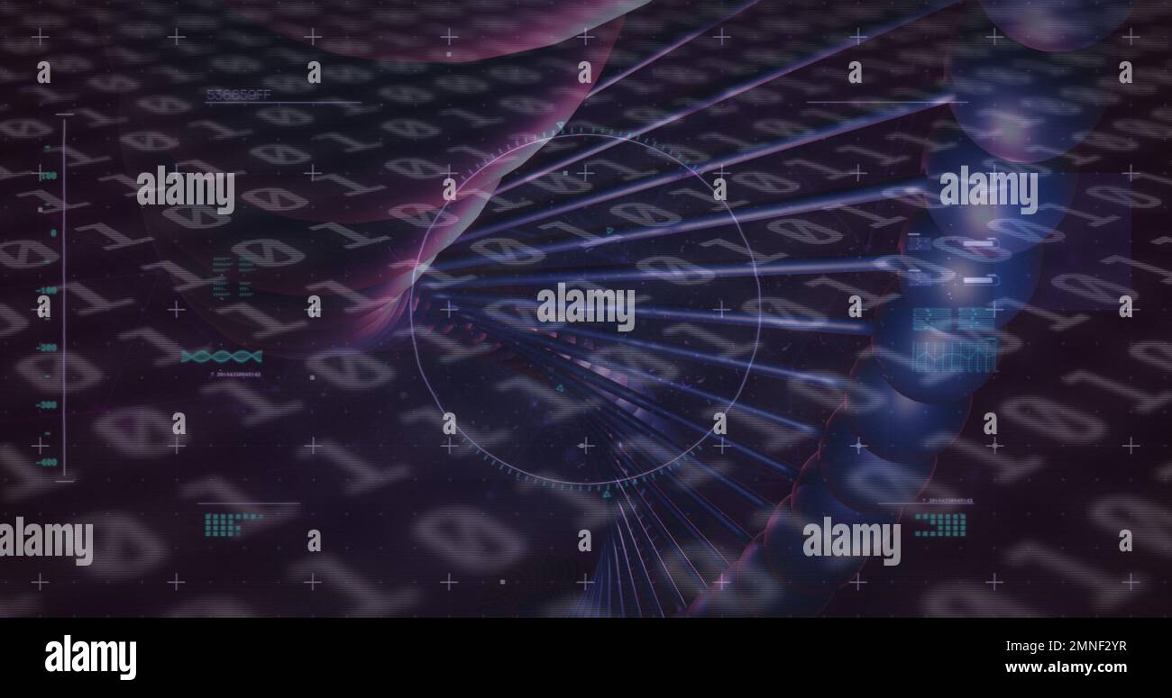 Composition of dna strand over binary coding data processing Stock ... Composition of dna strand over binary coding data processing Stock ...