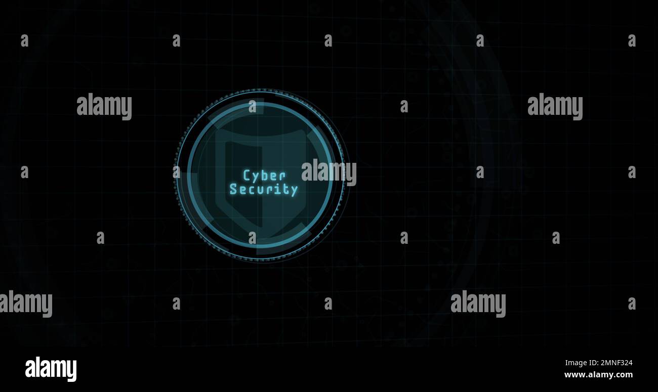 Composition of online security text over shield icon and copy space on ...