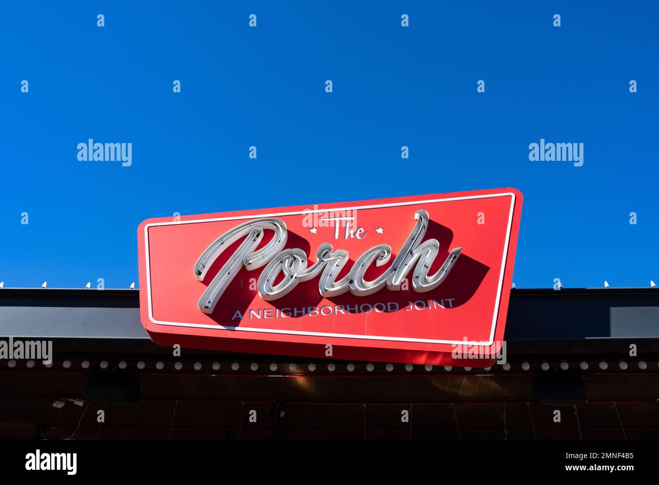 Gilbert, AZ - Nov. 26, 2022: The Porch "A Neighborhood Joint" retro ...