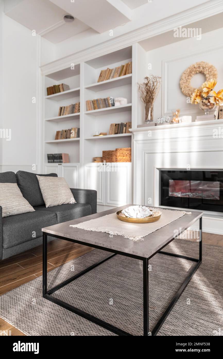 living room design with couch. High resolution photo Stock Photo - Alamy