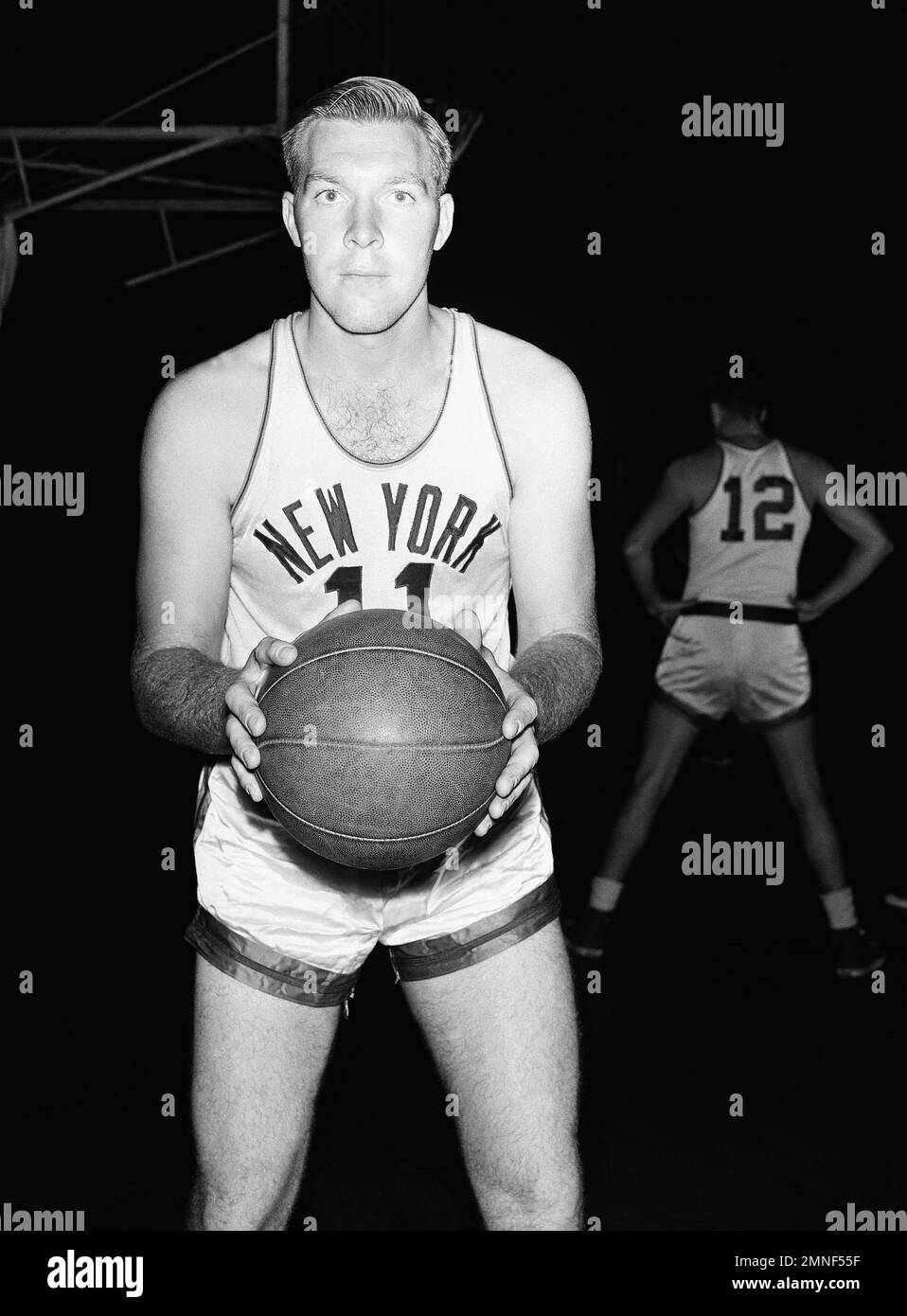 Harry Gallatin of the New York Knickerbockers is pictured at the 69th ...
